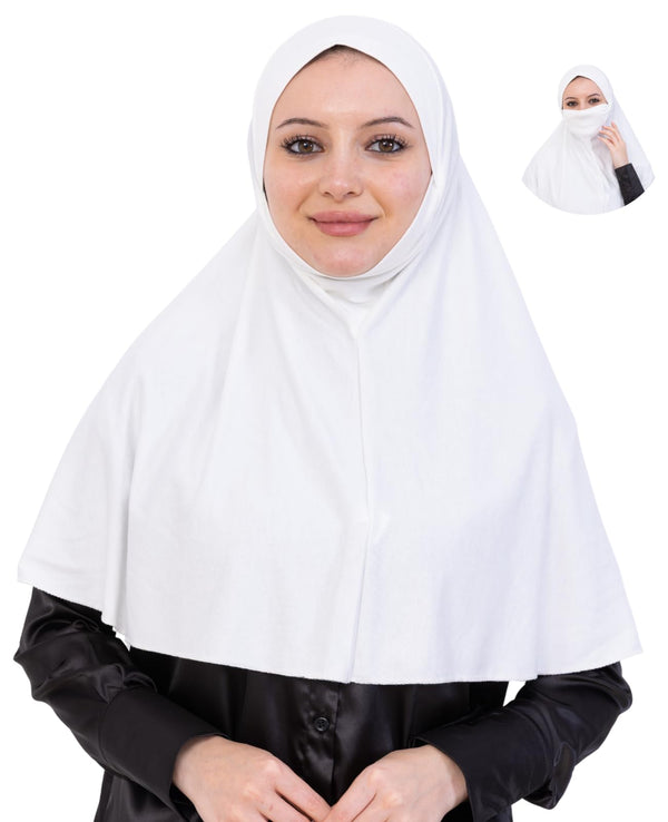 Instant Hijab With Niqab - Cream
